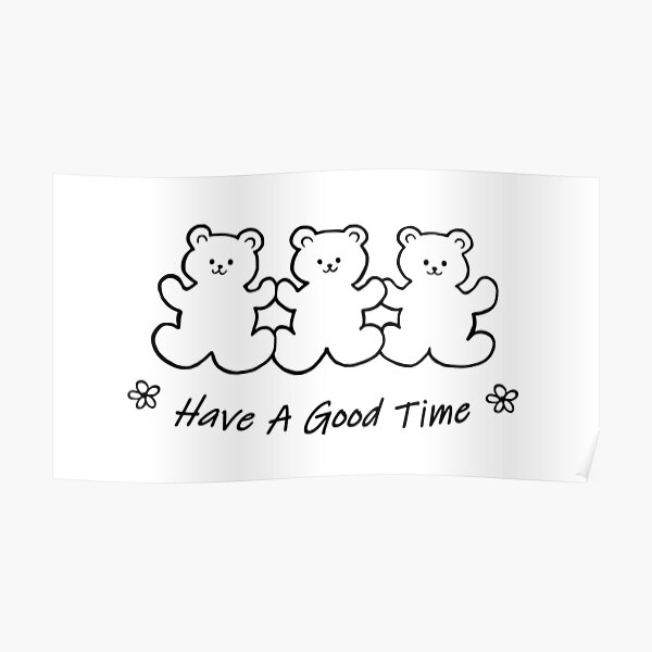 "Cute bears have a good time" Poster for Sale by Molido | Redbubble
