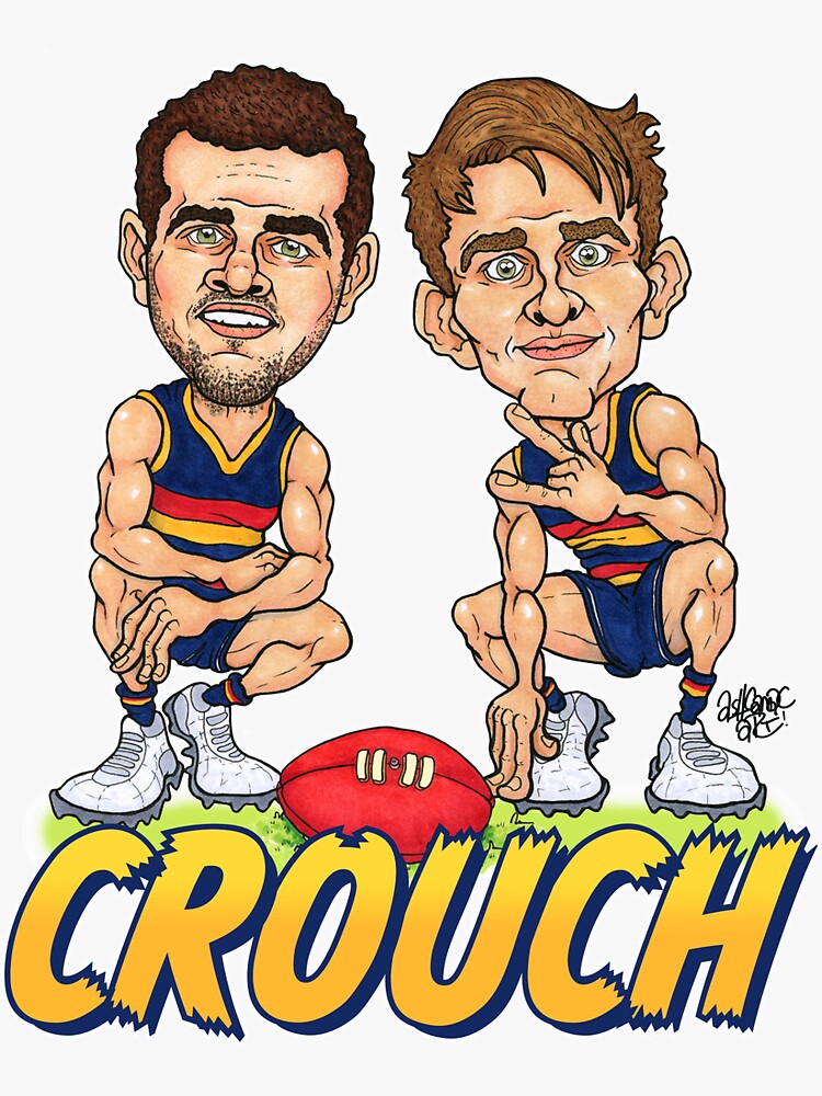 "Crouch - Adelaide Crows" Sticker for Sale by Ash-Camac-Art | Redbubble