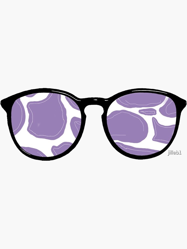 "Cow Print Sunglasses " Sticker by jilleb1 | Redbubble