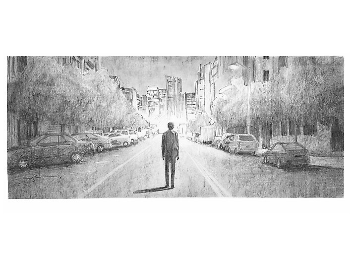 "Movie scene drawing" by mike theuer | Redbubble