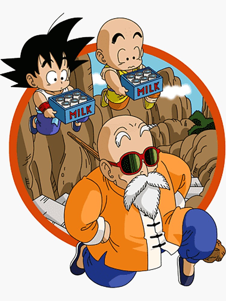 "Dragon Ball Goku Krillin and Master Roshi " Sticker for Sale by ...