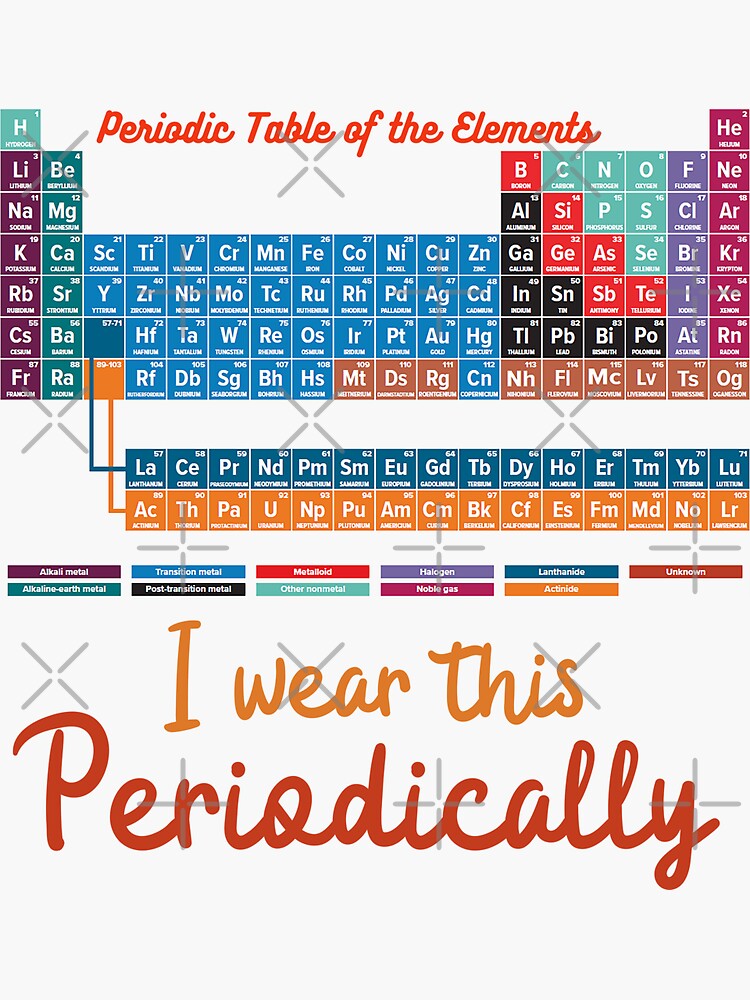 "I wear this Periodically, Humorous Science Teachers funny Periodic ...