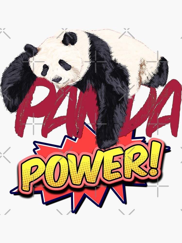 "Panda Power!" Sticker by LDR-Design | Redbubble