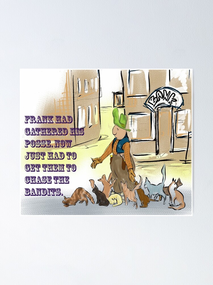 Póster «Vaquero de dibujos animados de humor» de Fred-farkle | Redbubble