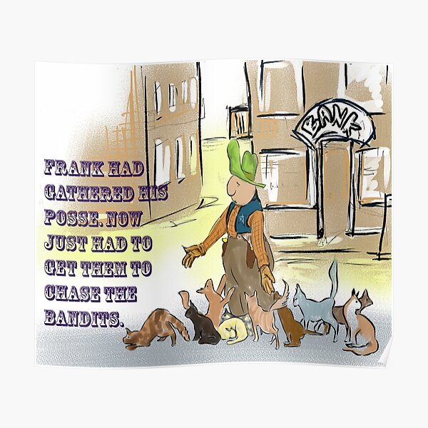 Póster «Vaquero de dibujos animados de humor» de Fred-farkle | Redbubble