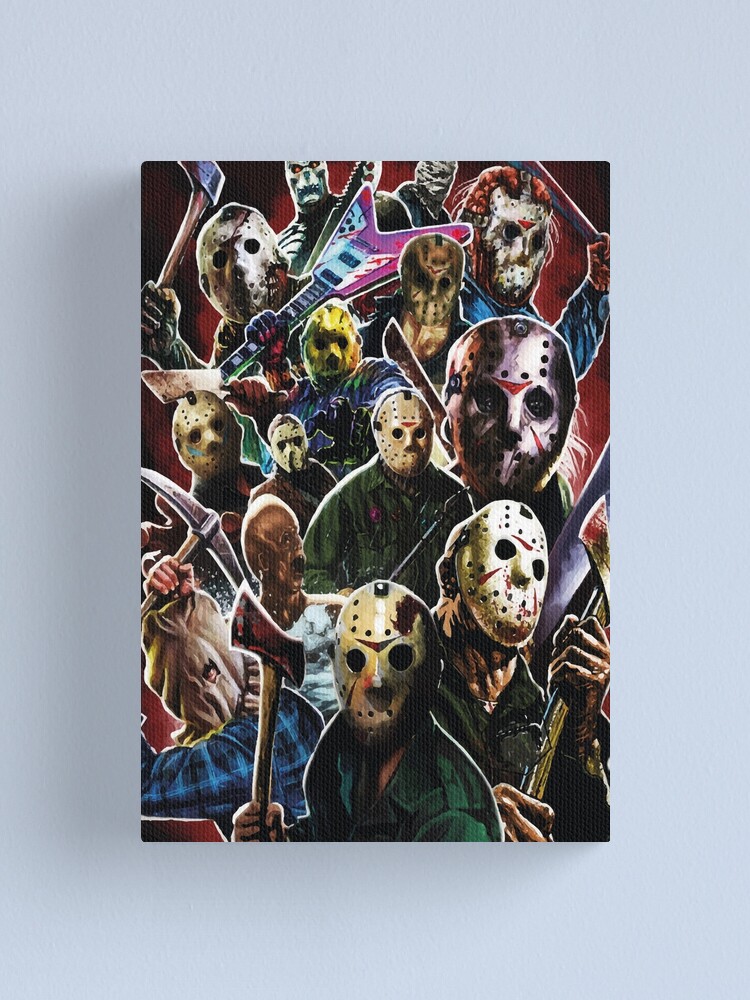 "HORROR MOVIE CHARACTERS" Canvas Print for Sale by jammy2471 | Redbubble