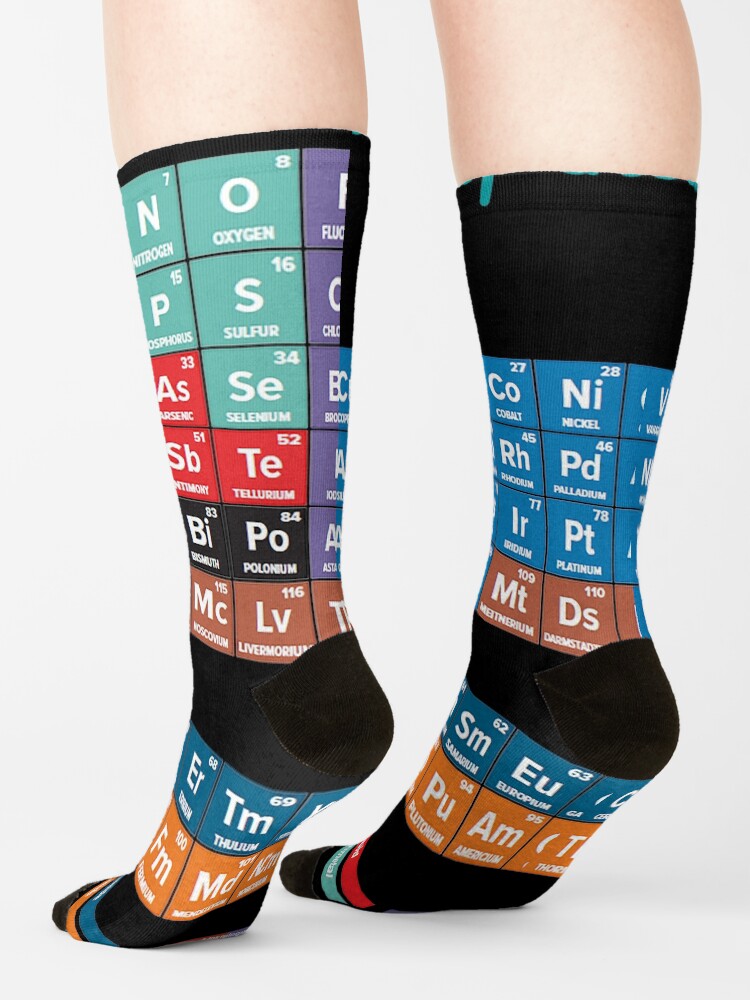 "Periodic Table of the Elements" Socks for Sale by labstud | Redbubble