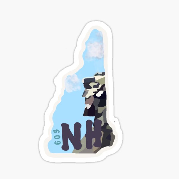 "New Hampshire" Sticker by stickwithhailey | Redbubble