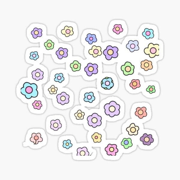 "Indie flowers" Sticker by lauSCB | Redbubble