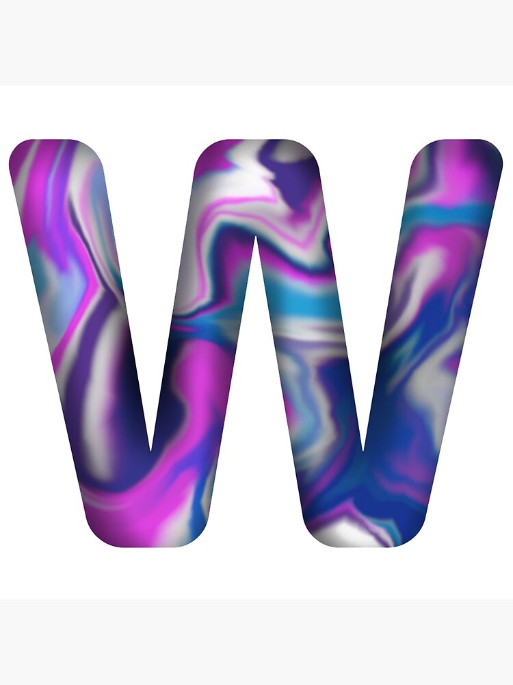 Letter W wavy aestetic vibe Premium Matte Vertical Poster sold by ...
