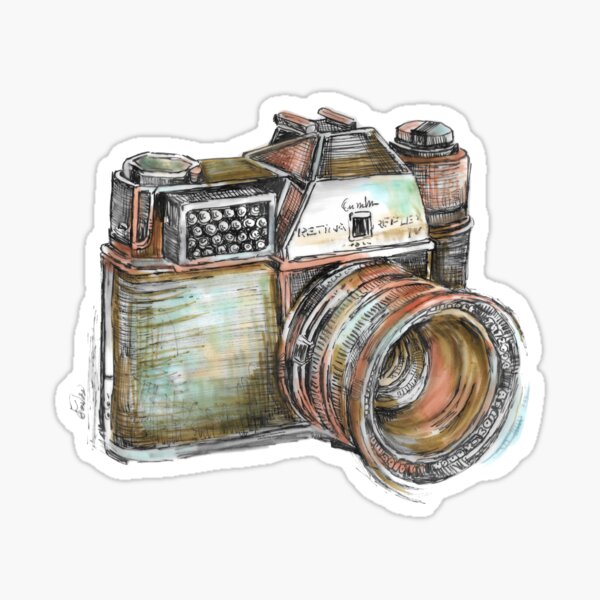 "Vintage Objects - Vintage Camera." Sticker for Sale by FanitsaArt ...