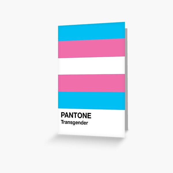 "Pantone Transgender Flag" Greeting Card for Sale by MonkeySame | Redbubble