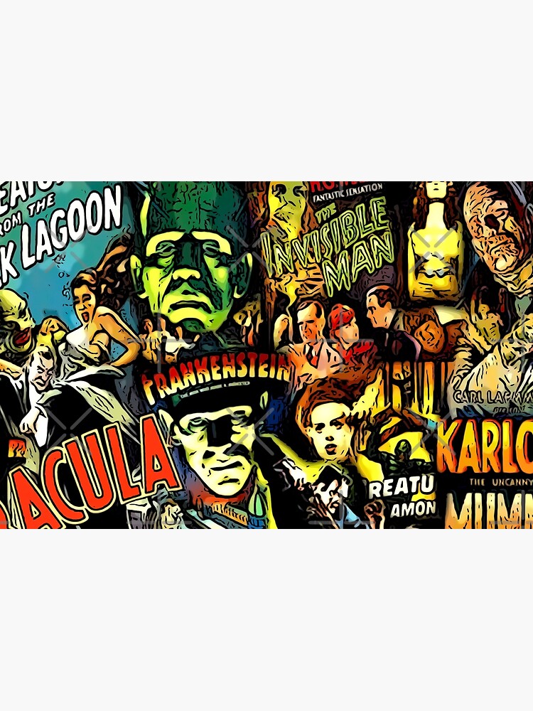 "Horror cult universal monsters movies face mask" Zipper Pouch for Sale ...