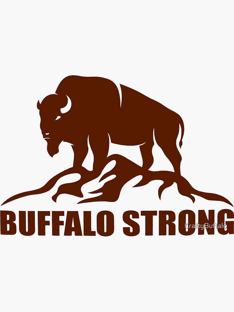 "Buffalo Strong" Sticker for Sale by CraftyBuffalo | Redbubble