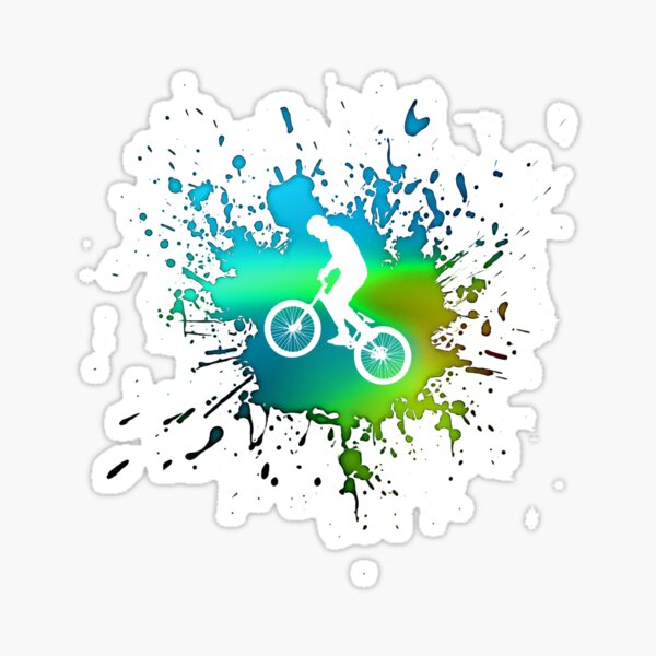 "Cool Bmx Bike for halfpipe with nice Wheel, BMX stunt bike" Sticker by ...
