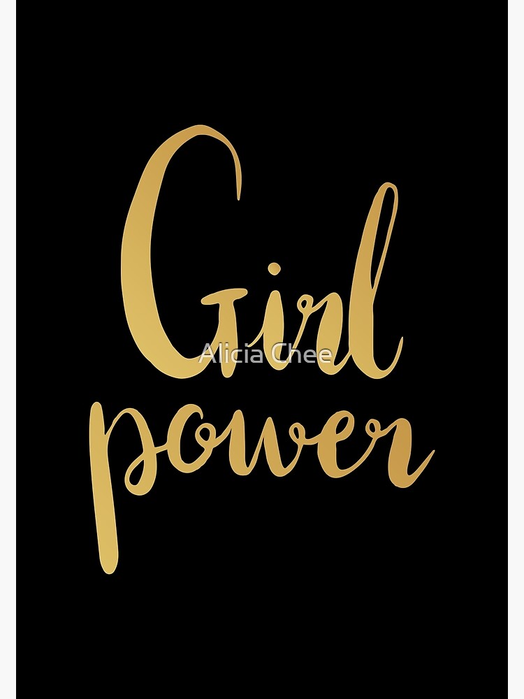 "Girl Power | Gold Foil Text" Poster by NiftyTrinket | Redbubble