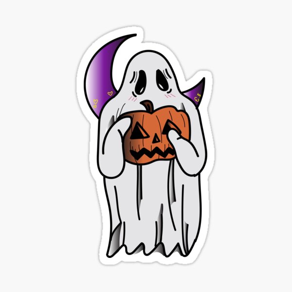 "Shy Ghost " Sticker for Sale by crvstinaa | Redbubble