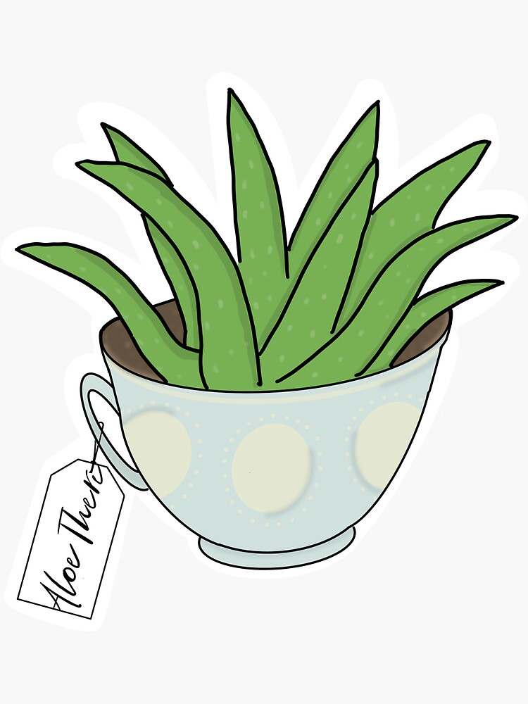 "Aloe There" Sticker for Sale by beanandme | Redbubble