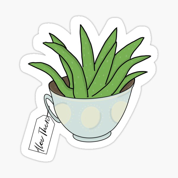 "Aloe There" Sticker for Sale by beanandme | Redbubble