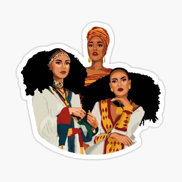 "African Trio " Sticker for Sale by PbJournal | Redbubble