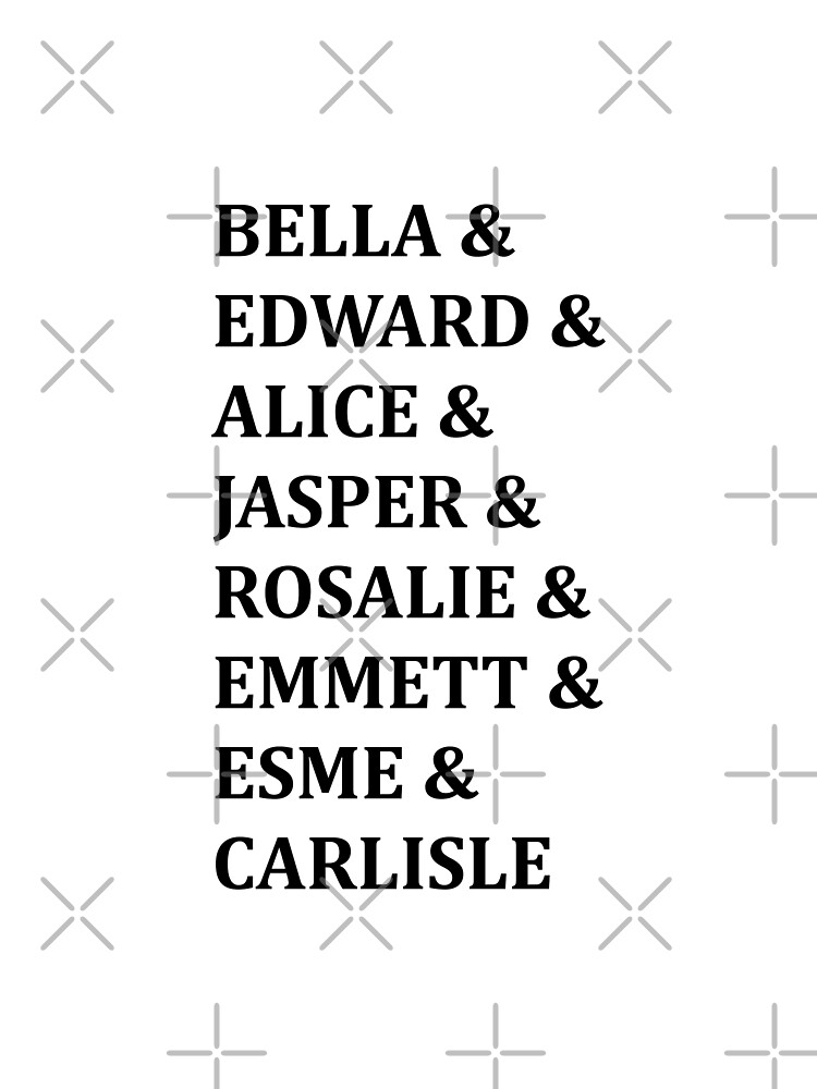 "Twilight Saga Character Names " Art Print by muchhappier | Redbubble