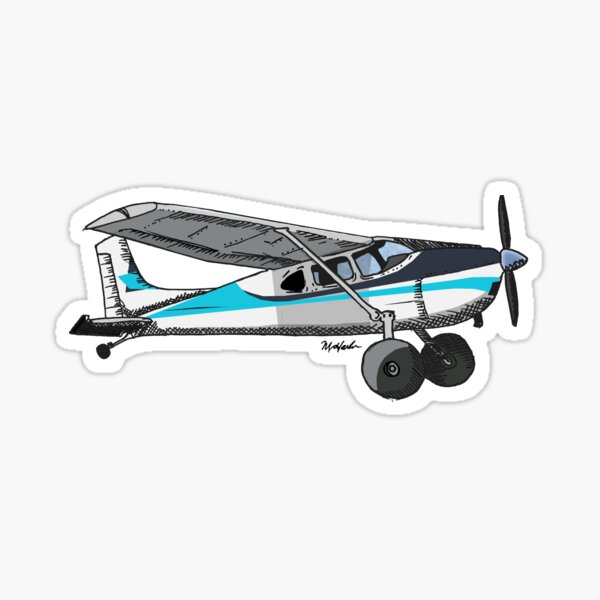 "Cessna Bush Plane170" Sticker by Statepallets | Redbubble