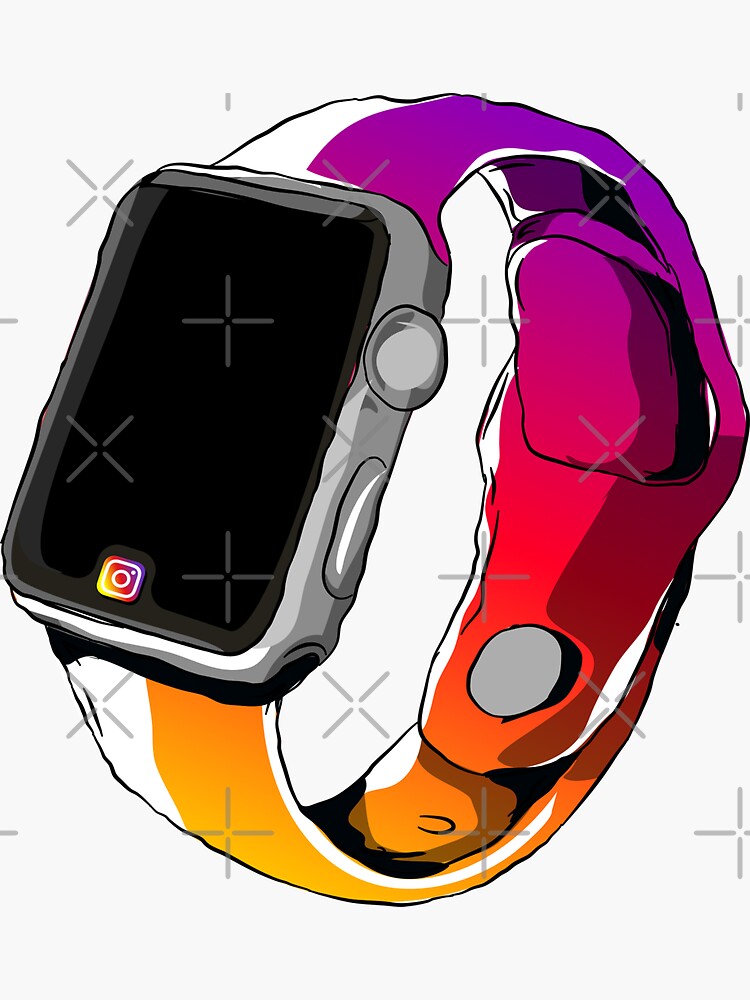 "Instagram Watch" Sticker for Sale by VexelRian | Redbubble