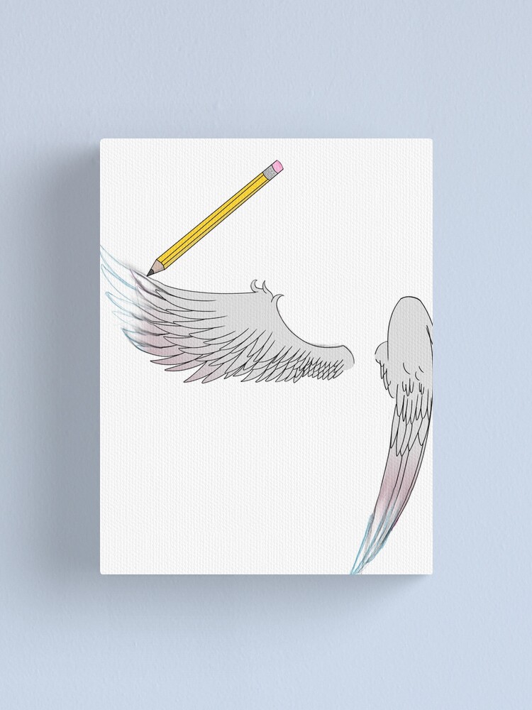 "Sketch Fade Wings" Canvas Print for Sale by RemisArt | Redbubble