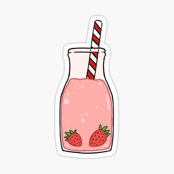 "Strawberry Mik" Sticker for Sale by AestheticsShop7 | Redbubble