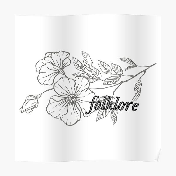 "folklore album Taylor Swift flower lyrics" Poster by TheFirstMayDay ...