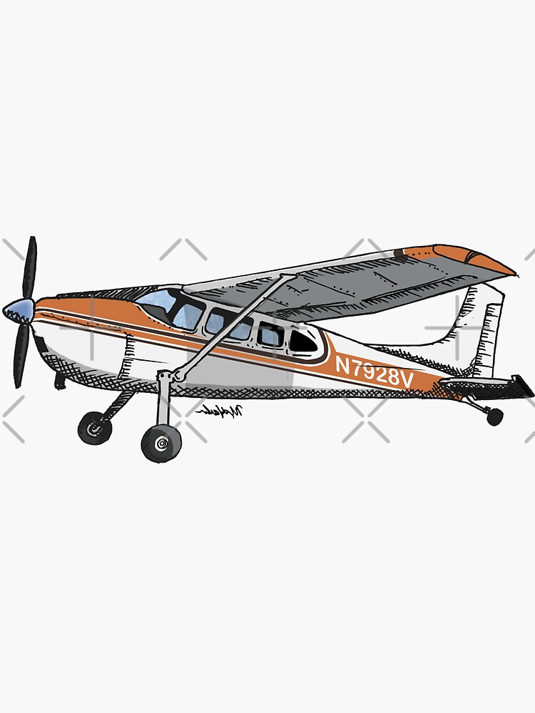 "Cessna Bush Plane 180" Sticker for Sale by Statepallets | Redbubble
