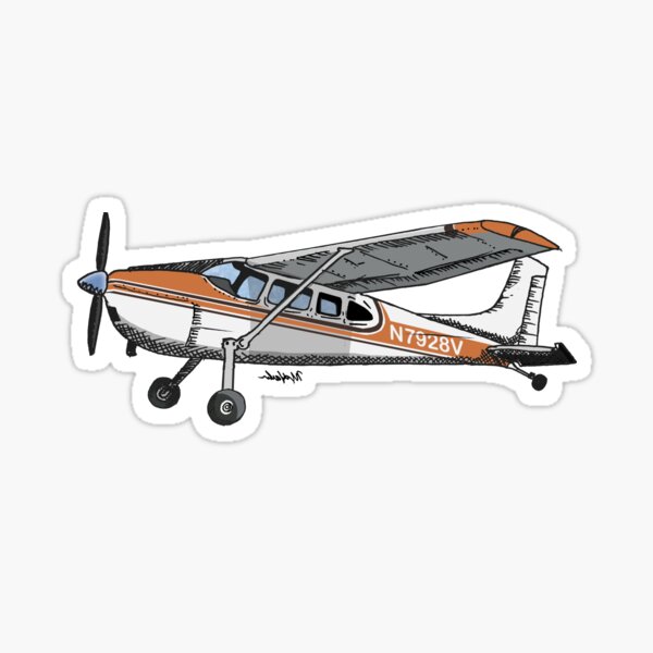 "Cessna Bush Plane 180" Sticker for Sale by Statepallets | Redbubble