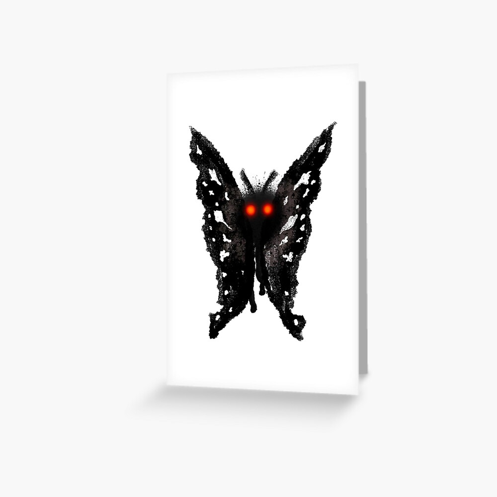 "Mothman Abstract Art in Black" Greeting Card by MCIllustration | Redbubble