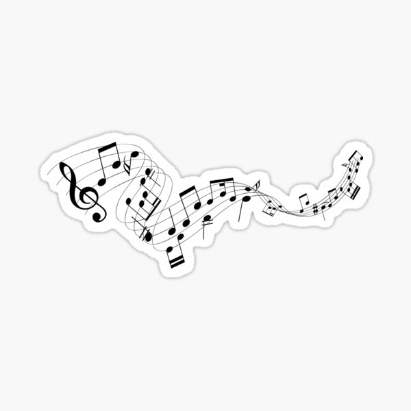 "Musical sheet wave" Sticker for Sale by jwebmarket | Redbubble