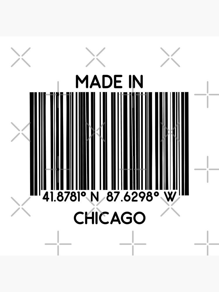 "made in Chicago, Illinois (barcode)" Poster by acatalepsys | Redbubble