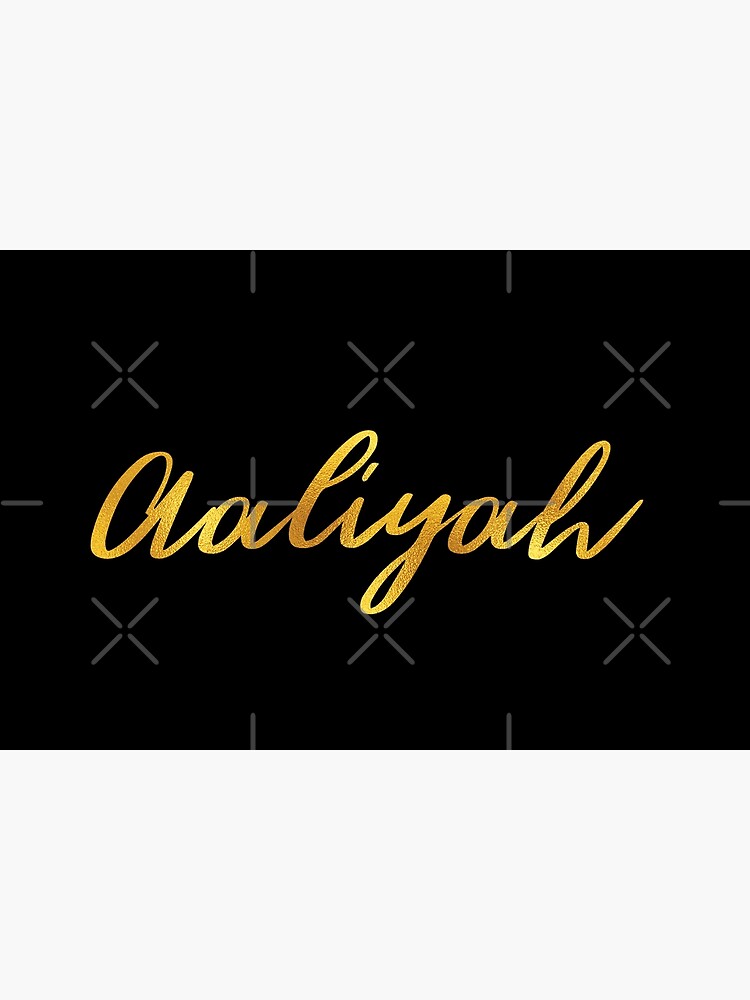 "Aaliyah Name Hand Lettering in Gold Letters" Art Print for Sale by ...