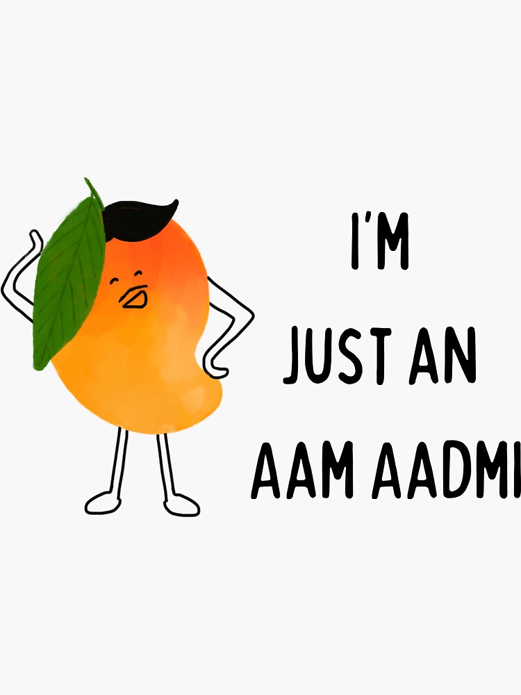 "I’m just an aam aadmi" Sticker for Sale by Amritanagle | Redbubble