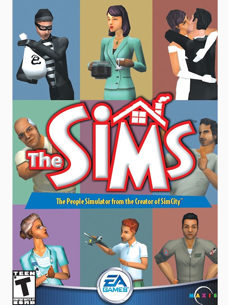 "Sims 1 Box Art" T-shirt for Sale by slappybag9 | Redbubble | sims t ...