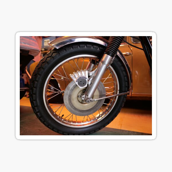 "classic motorcycle wheel with spokes .. beautiful design" Sticker for ...