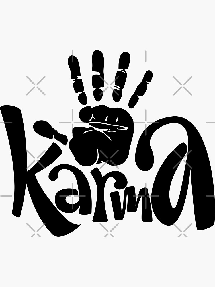 "Karma" Sticker for Sale by ZalinaKadyrova | Redbubble