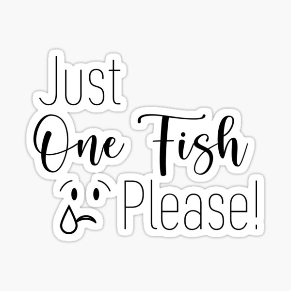 "BTS Jin - Just One Fish Please!" Sticker for Sale by studiowrad ...