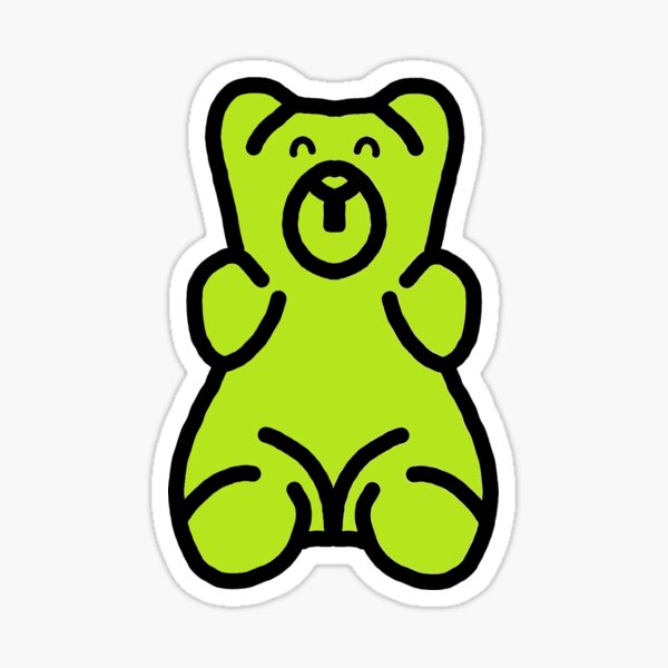 Pegatina « Divertidos diseños de ositos de gominola verdes. Lindos ...