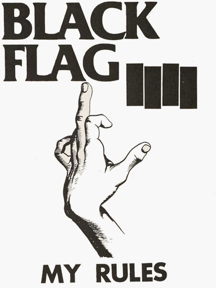 "Black Hand Flag" Sticker for Sale by cainelake | Redbubble