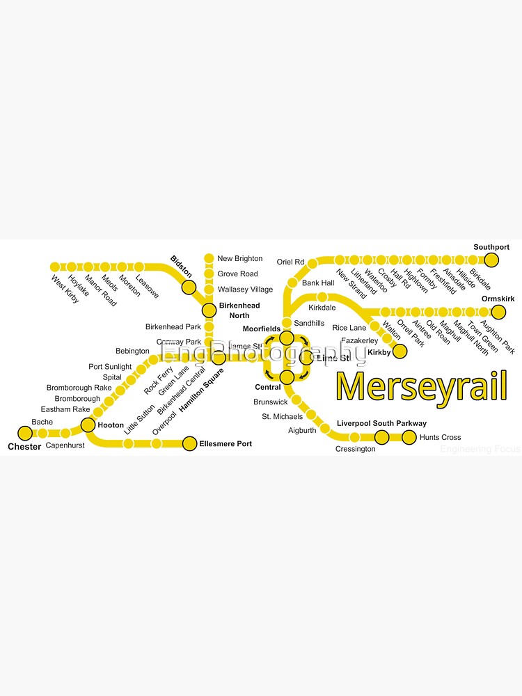 "Merseyrail Network Map" Sticker for Sale by EngPhotography | Redbubble