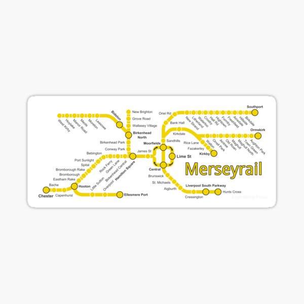 "Merseyrail Network Map" Sticker for Sale by EngPhotography | Redbubble