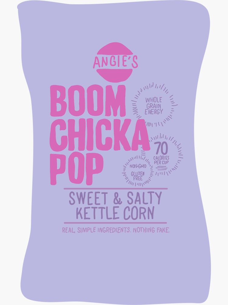 "Kettle Corn Boom Chicka Pop" Sticker for Sale by artbyadele | Redbubble