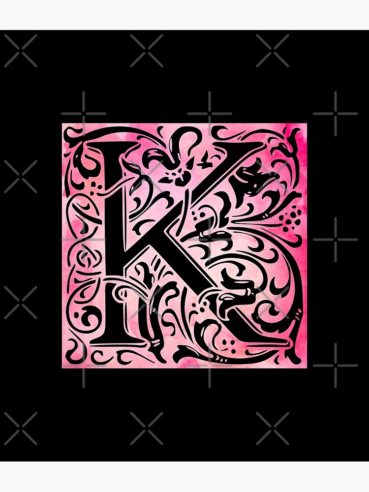 "The Letter K Pink Watercolor" Poster by yacine12353 | Redbubble
