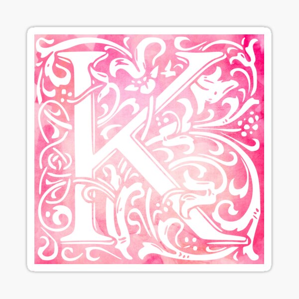 "The Letter K Pink Watercolor" Sticker for Sale by yacine12353 | Redbubble
