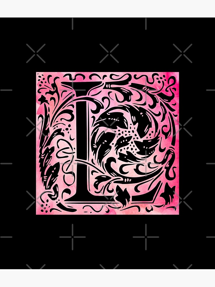 "The Letter L Pink Watercolor" Poster by yacine12353 | Redbubble