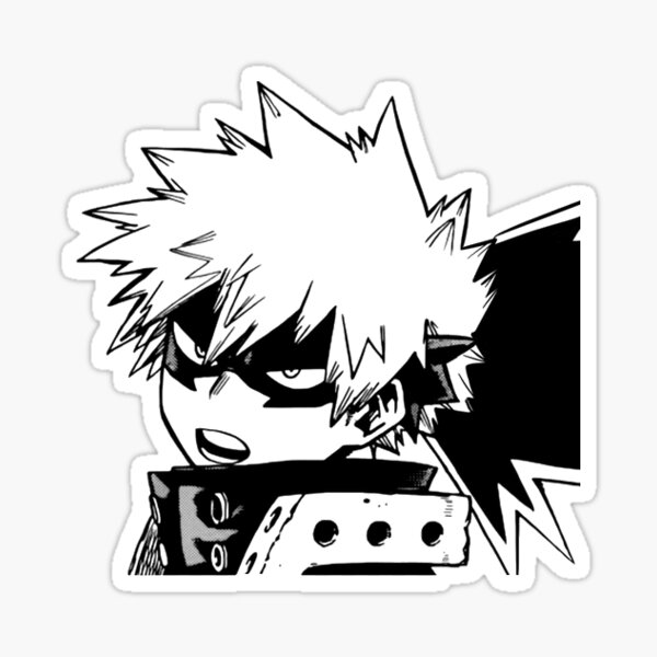 "Bakugo Boku no hero" Sticker for Sale by woodsypoodsy | Redbubble